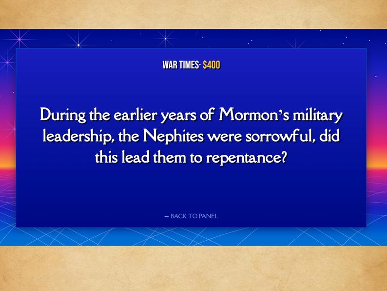 Mormon Jeoparty Game | LDS Book of Mormon Trivia | Powerpoint & Google ...