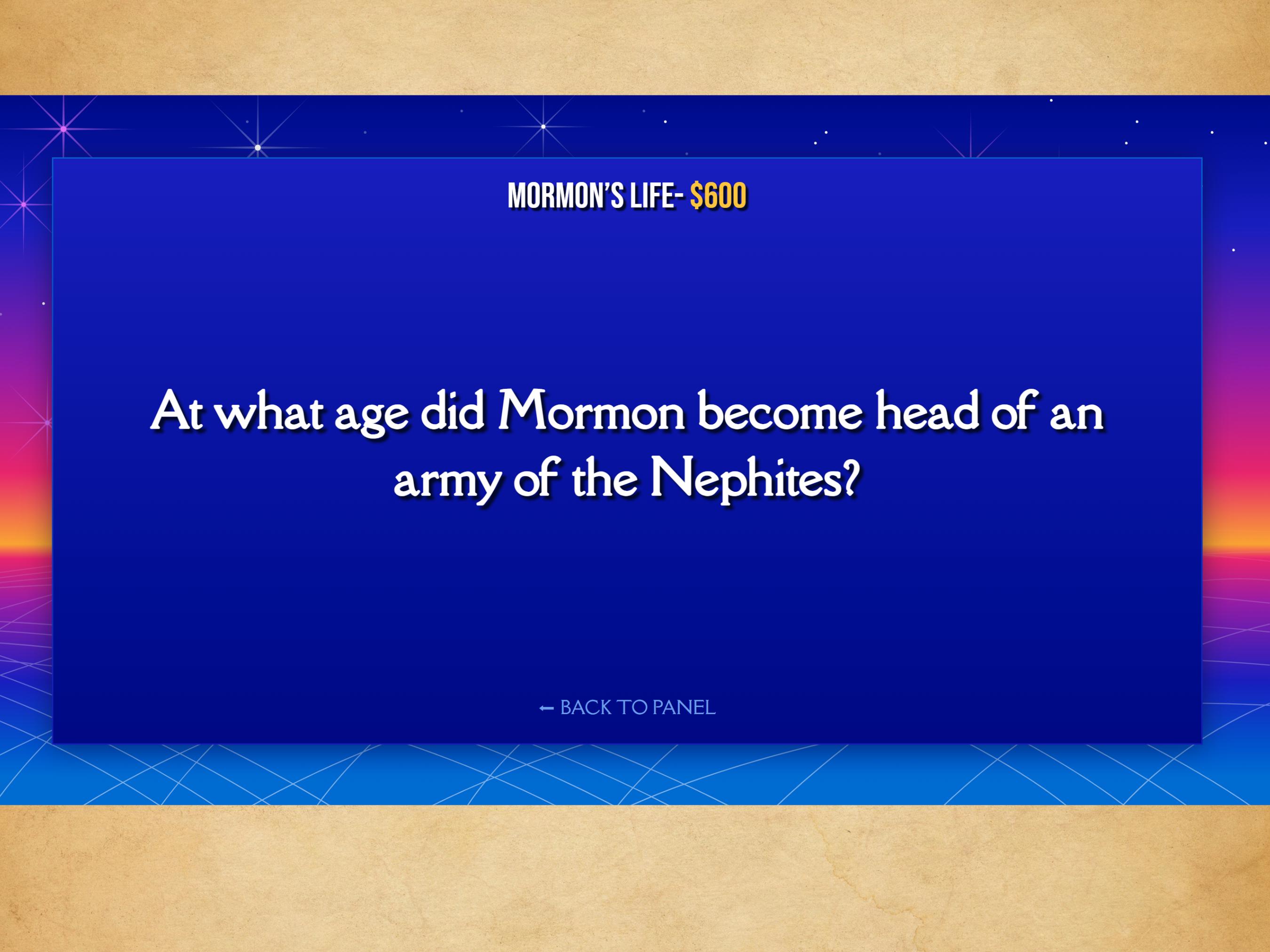 Mormon Jeoparty Game | LDS Book of Mormon Trivia | Powerpoint & Google ...