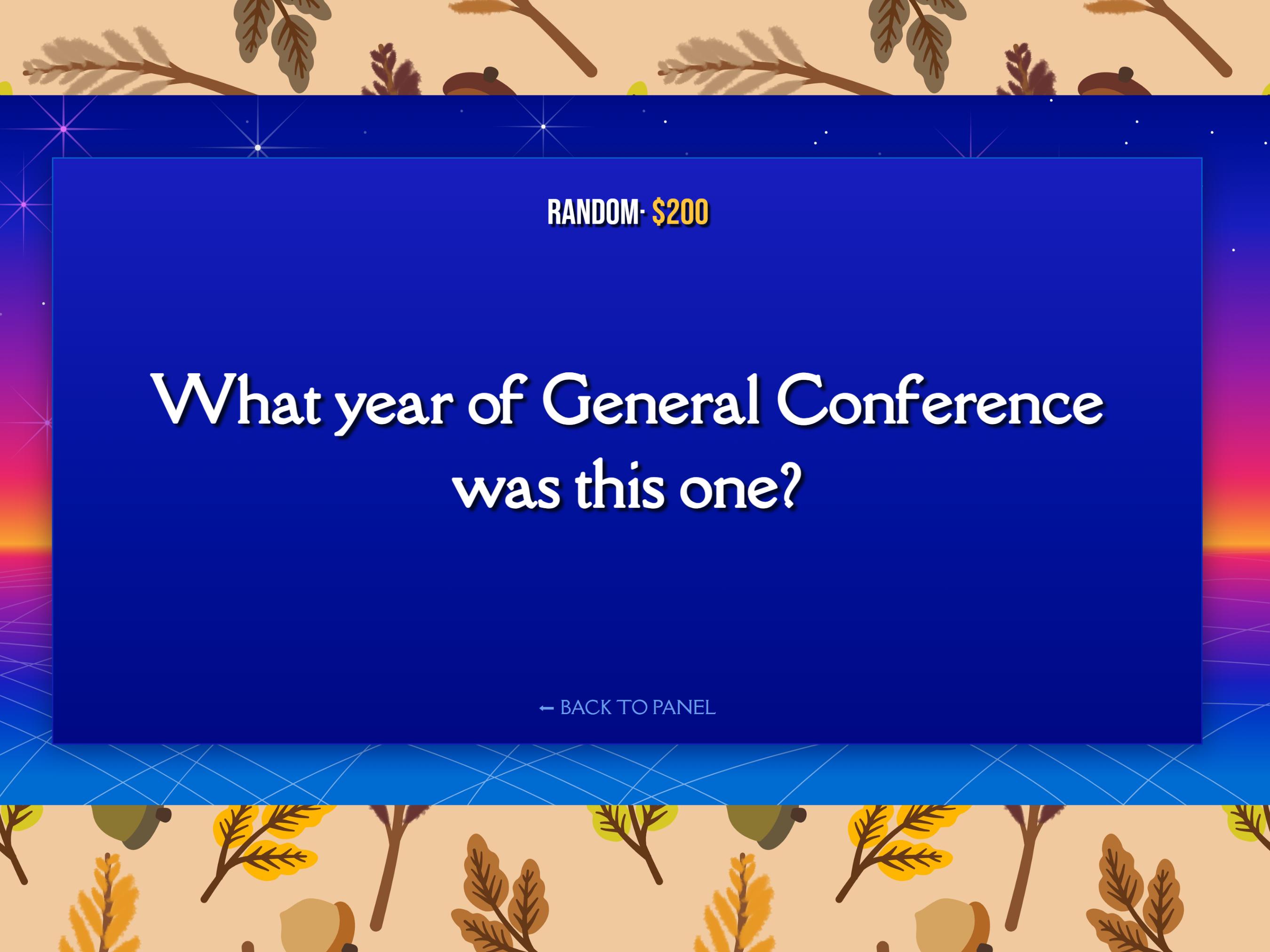 October 2025 General Conference Jeopardy Game | LDS Conference Review ...
