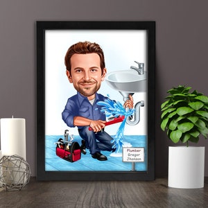 Plumbing Man Caricature,plumber Work Art Design, Plumber Man, Plumber ...