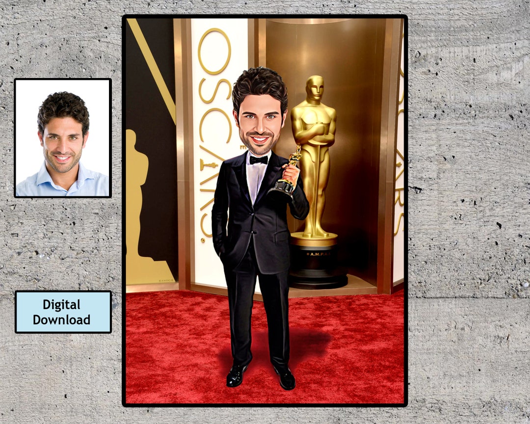 Personalised Cartoon Oscars Award , Customized Award Oscar Caricature ...