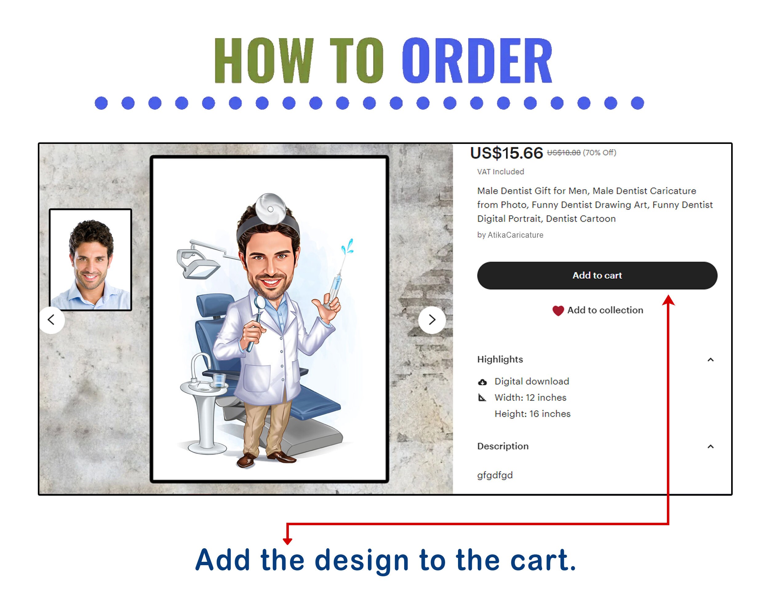 Personalized Oscar Caricature: Custom Photo Cartoon Award (digital ...