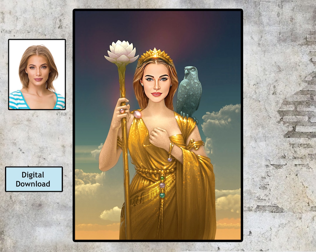 Goddess Hera Digital Art: Queen of the Gods Portrait (digital Download ...