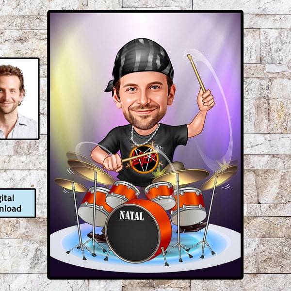 Drummer Caricature - Etsy