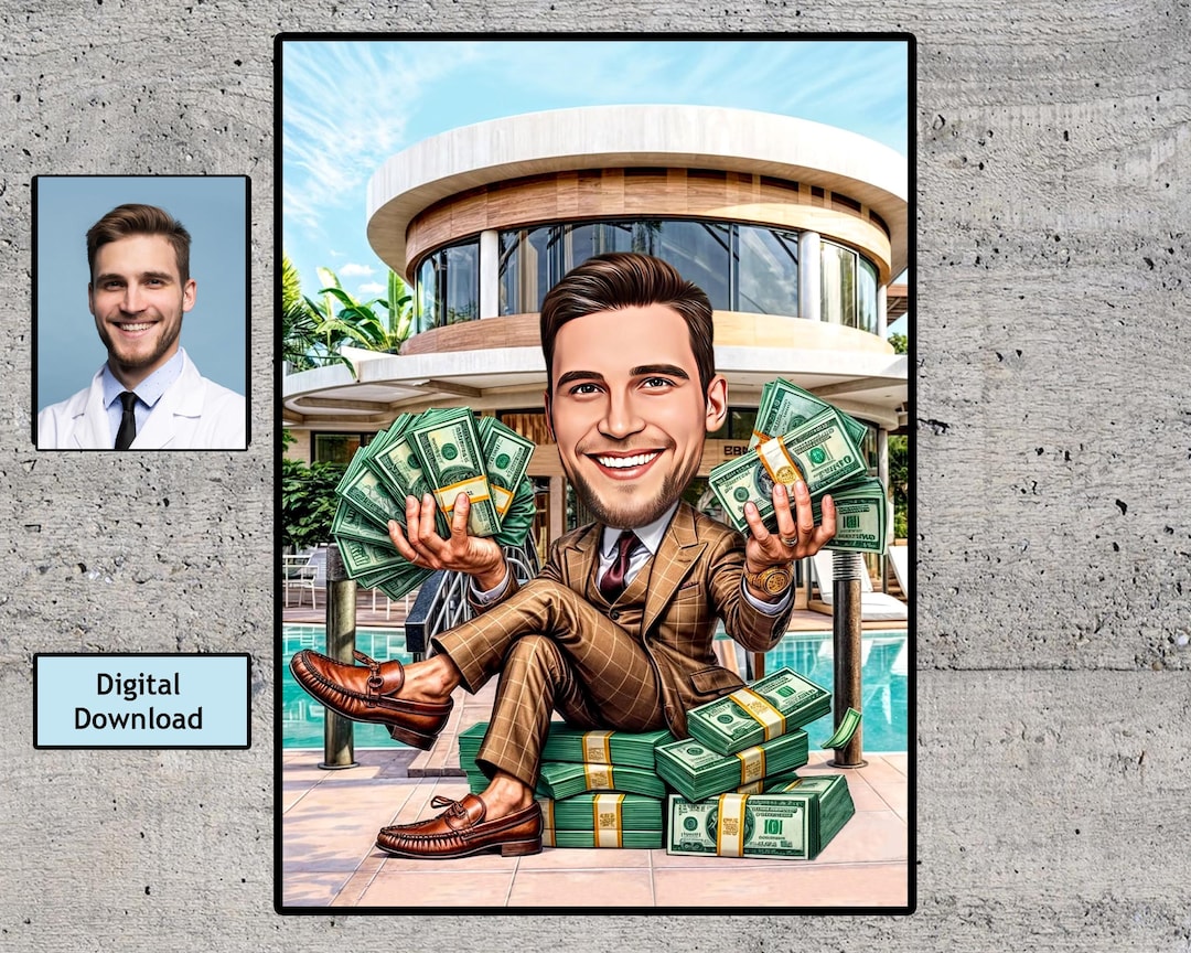 Funny CEO Caricature, Personalized Boss Gift (digital Download) - Etsy