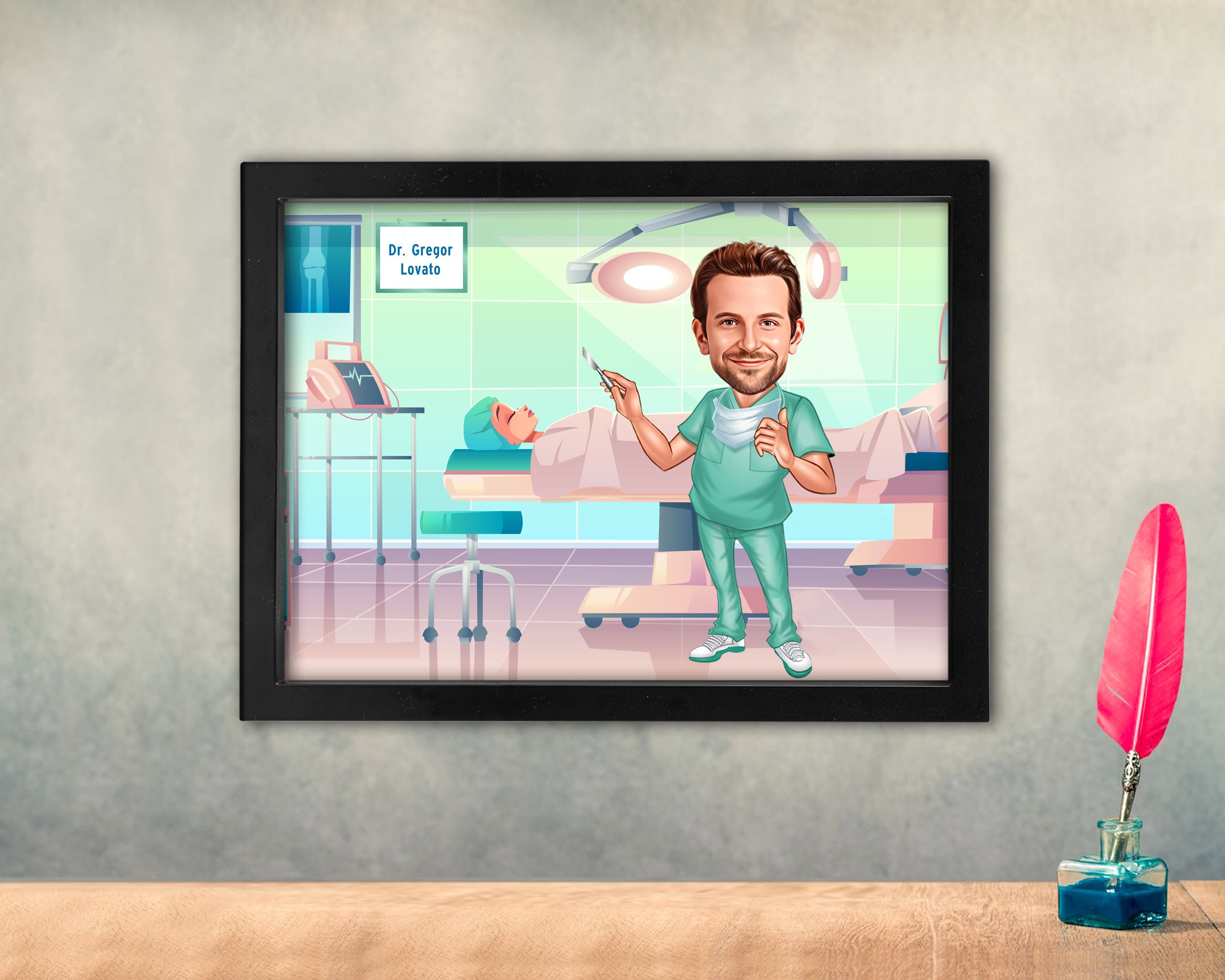 Custom Surgeon Caricature Gift (digital Download) - Etsy