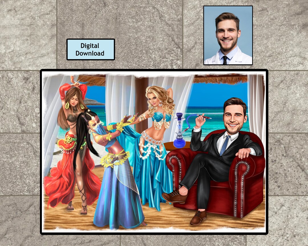 Personalized Womanizer Cool Design Caricature Photo Gift With, Custom ...