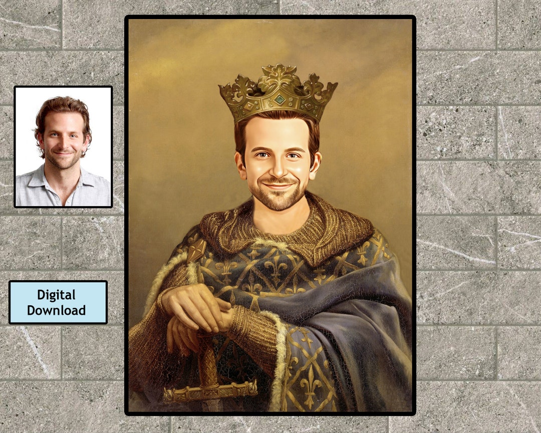Personalized King Philip II of France Painting Portrait Photo Gift With ...
