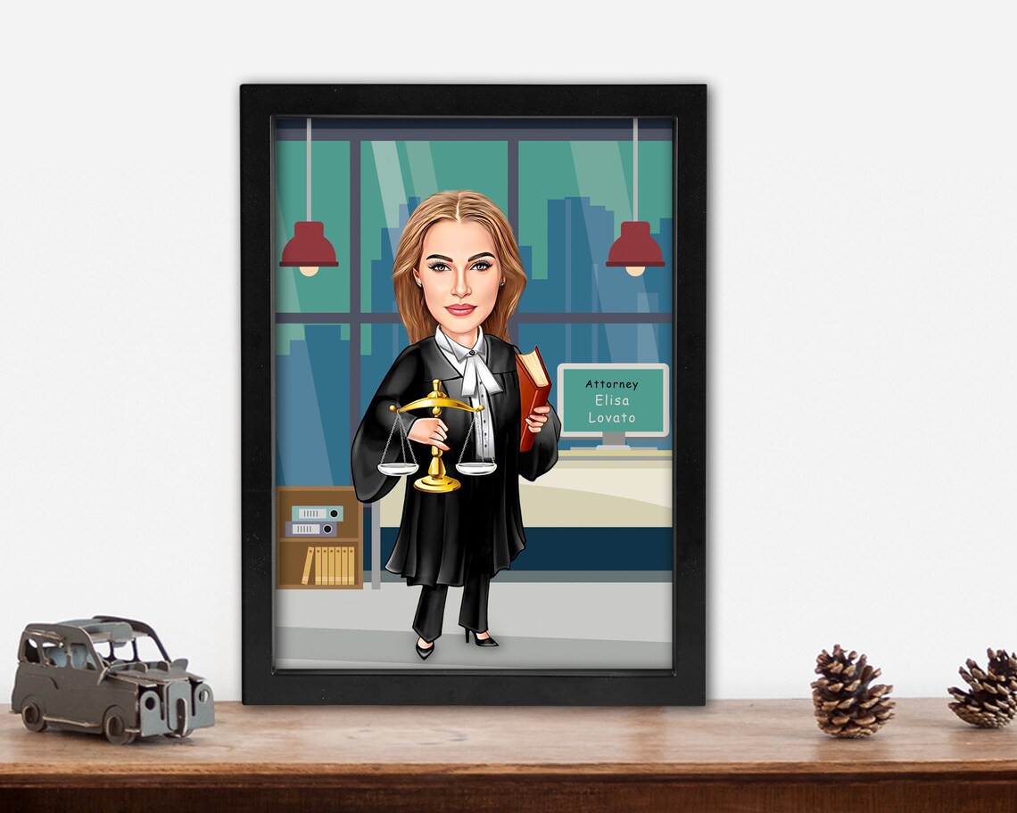 Custom Advocate Caricature Law Student Custom Super Cartoon - Etsy