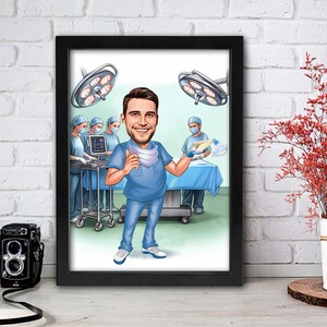 Anesthesiologist Gift - Custom Portrait From Your Photo - Crna Gift ...