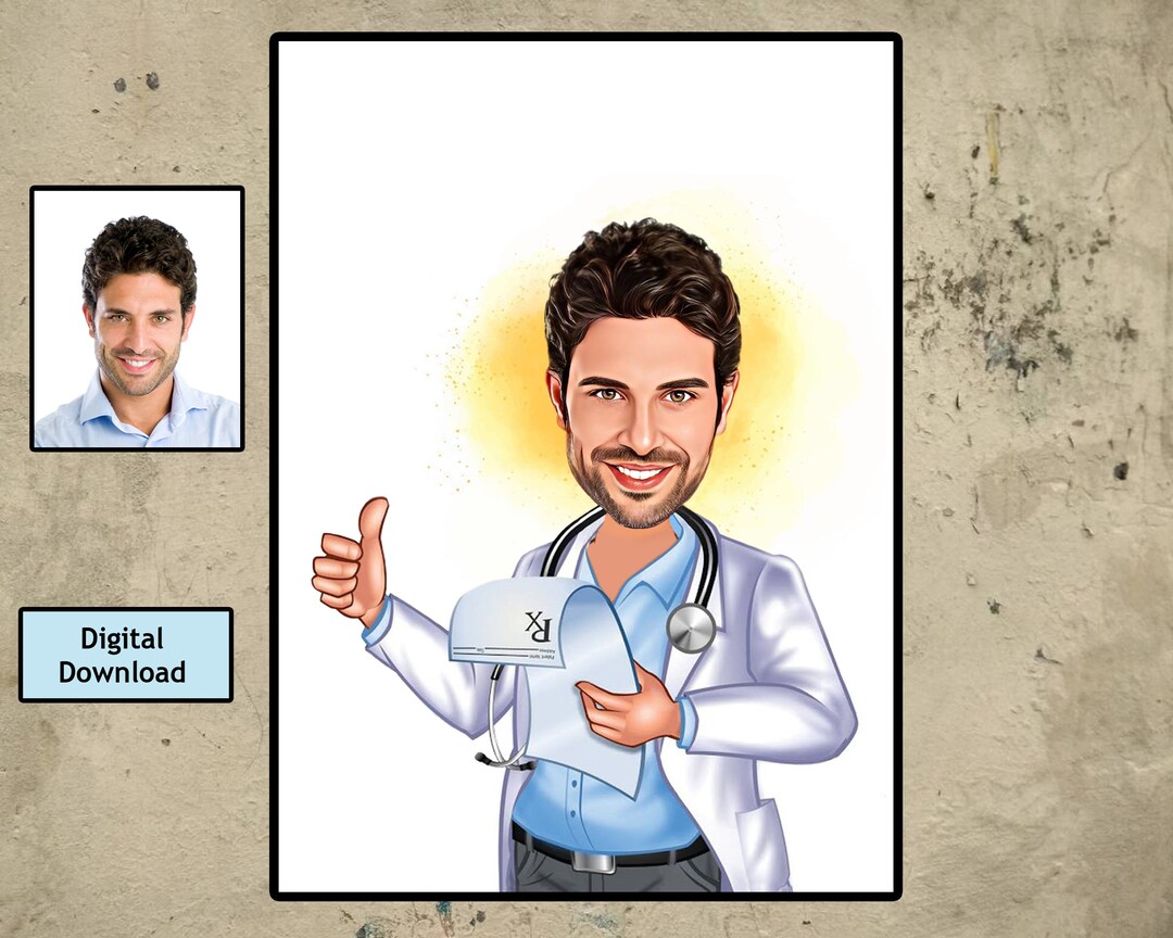 Custom Doctor Portrait, Doctor Gift, Graduation Gift for Medical ...