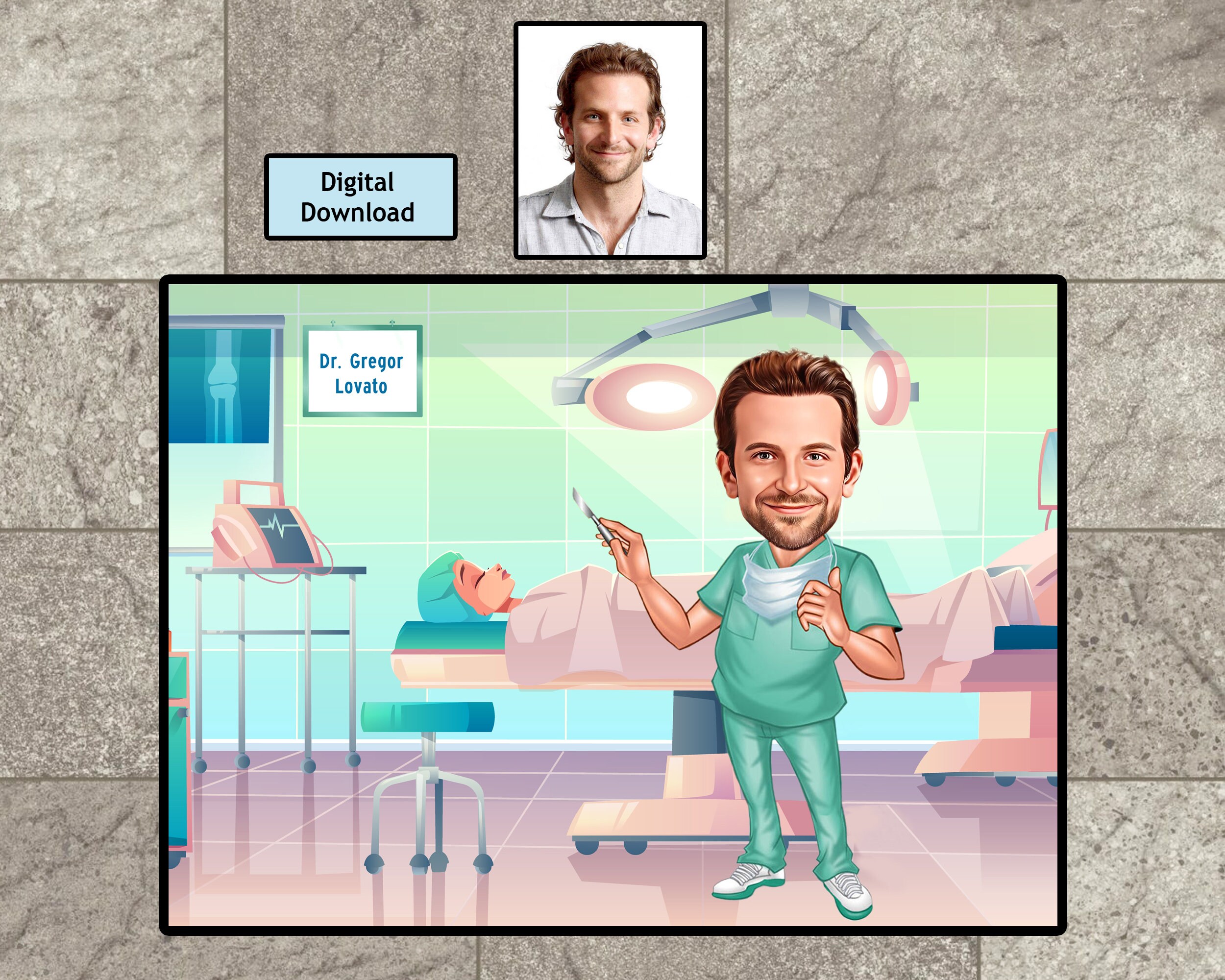 Custom Surgeon Caricature Gift (digital Download) - Etsy