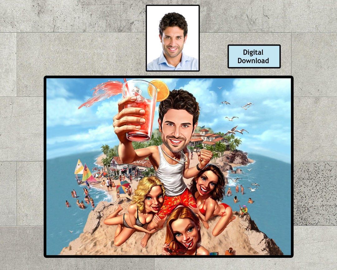 Personalized Womanizer Cool Design Caricature Photo Gift With, Custom ...