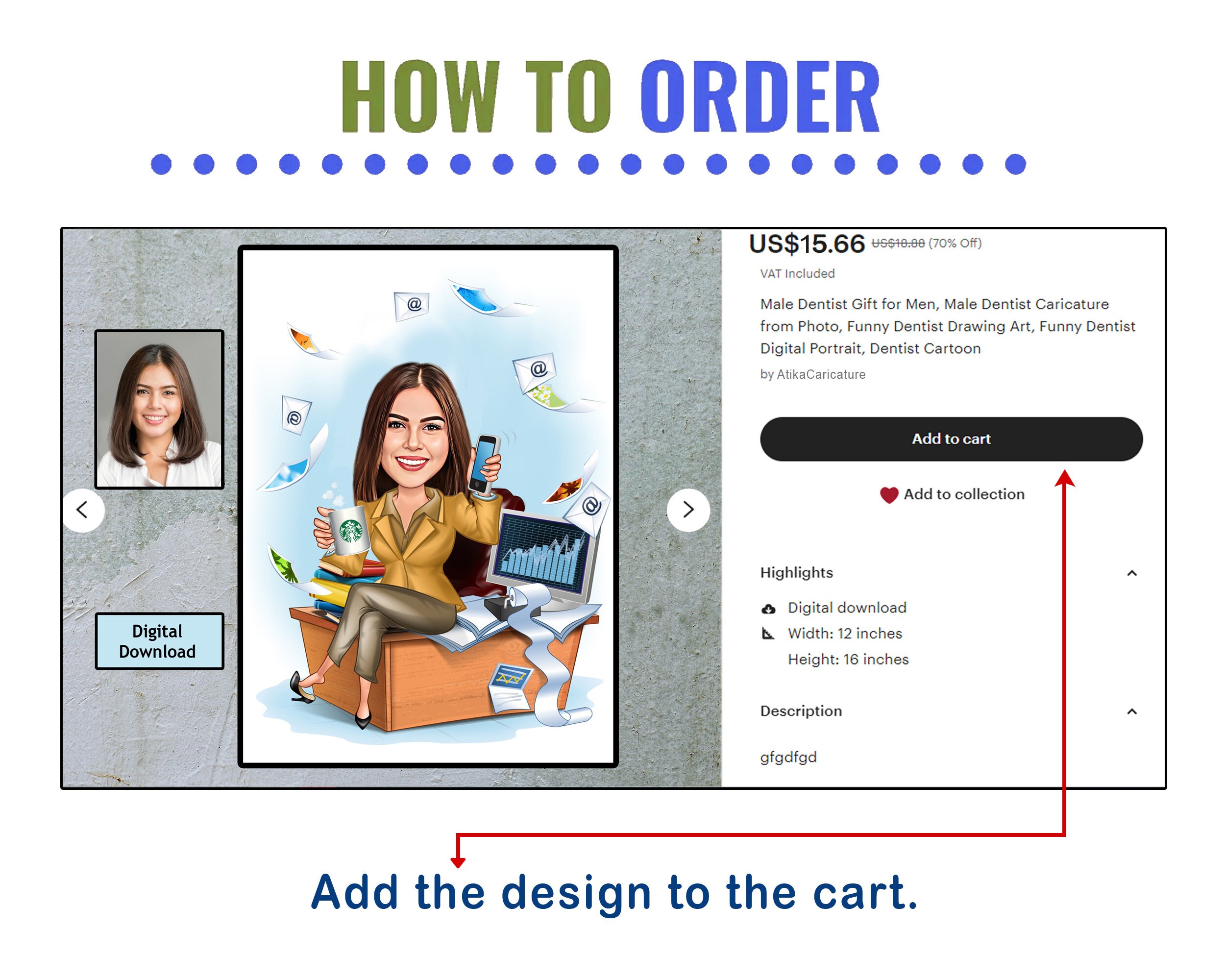 Personalized Cartoon Oscar Award: Custom Caricature Gift (digital ...