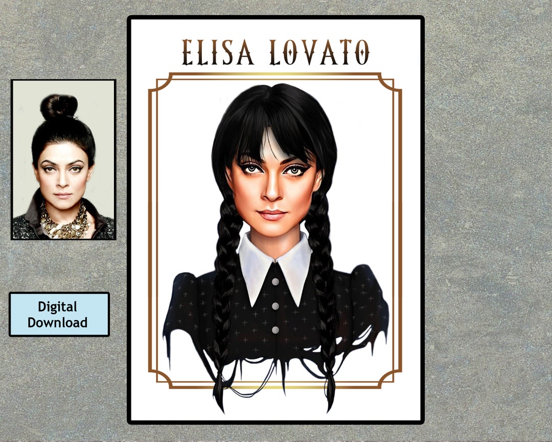 Wednesday Addams Personalized Portrait Custom Portrait Get - Etsy