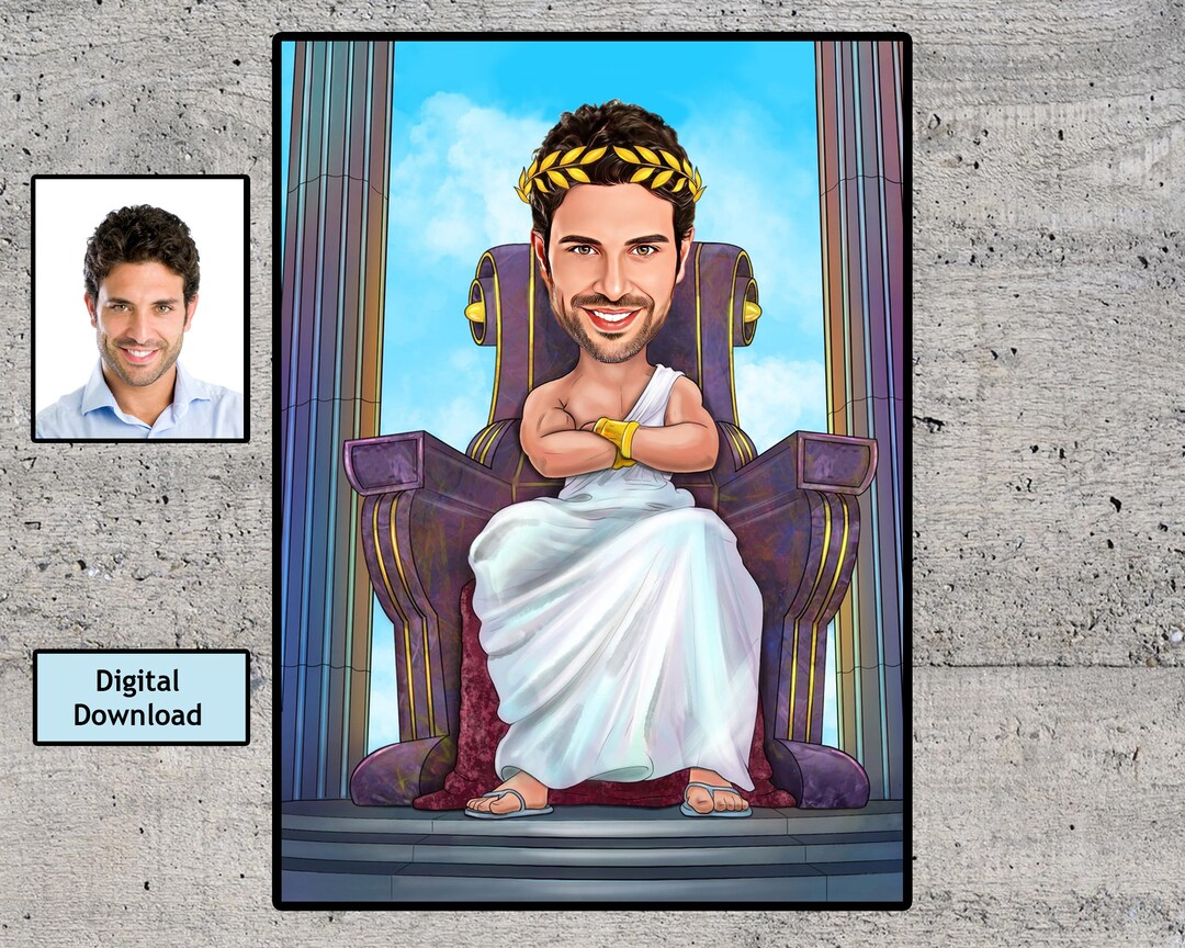 Custom Julius Caesar Portrait From Photo: Roman Empire Art (digital ...