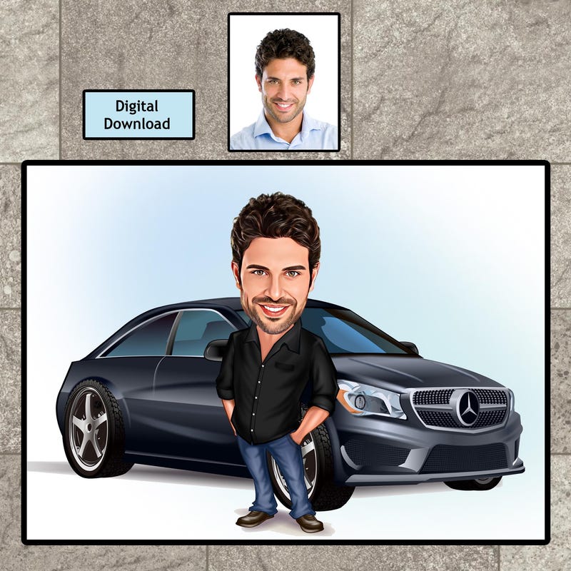 Car Caricature - Etsy