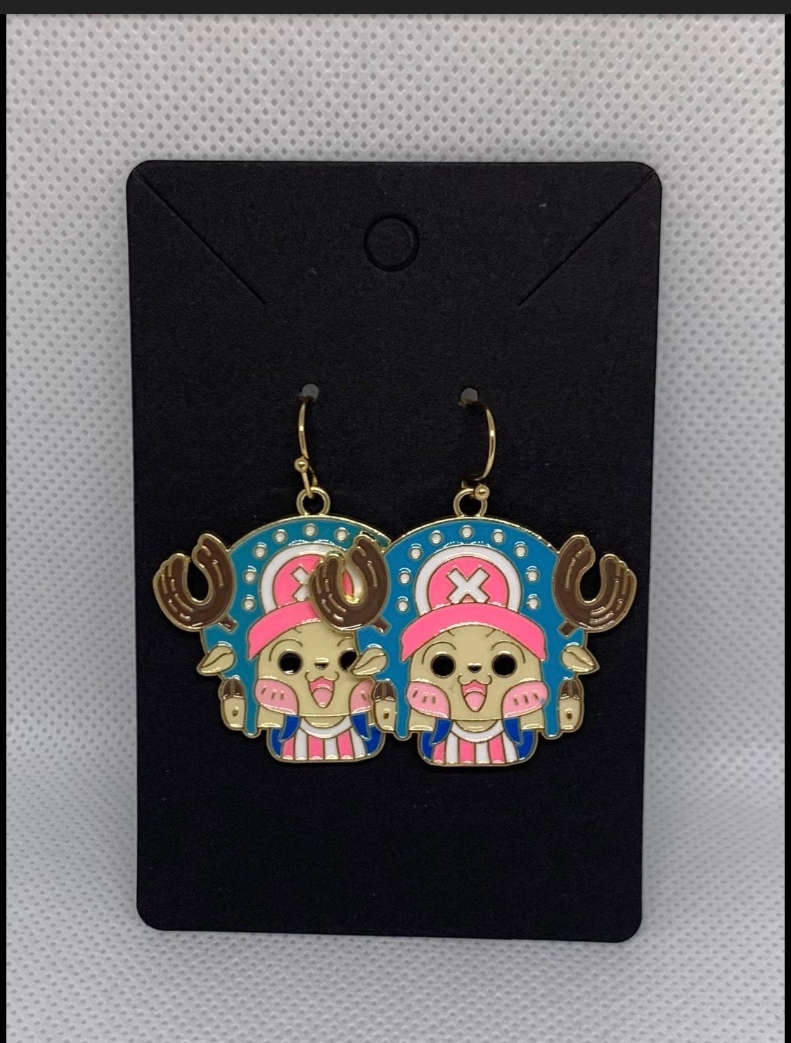 ONE PIECE Tony Tony Chopper, Luffy, Skull Jolly Roger Earring With 18K ...