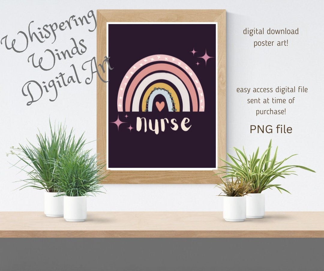 Nurse Printable Wall Decor Poster. Digital PNG File - Etsy