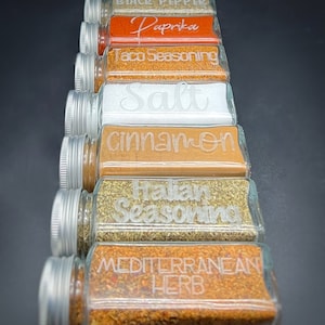 Custom Spice Jars, Engraved Glass Jars, Spice Organization ...