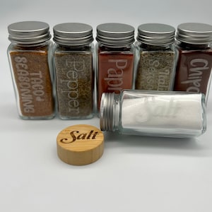 Custom Spice Jars, Engraved Glass Jars, Spice Organization ...