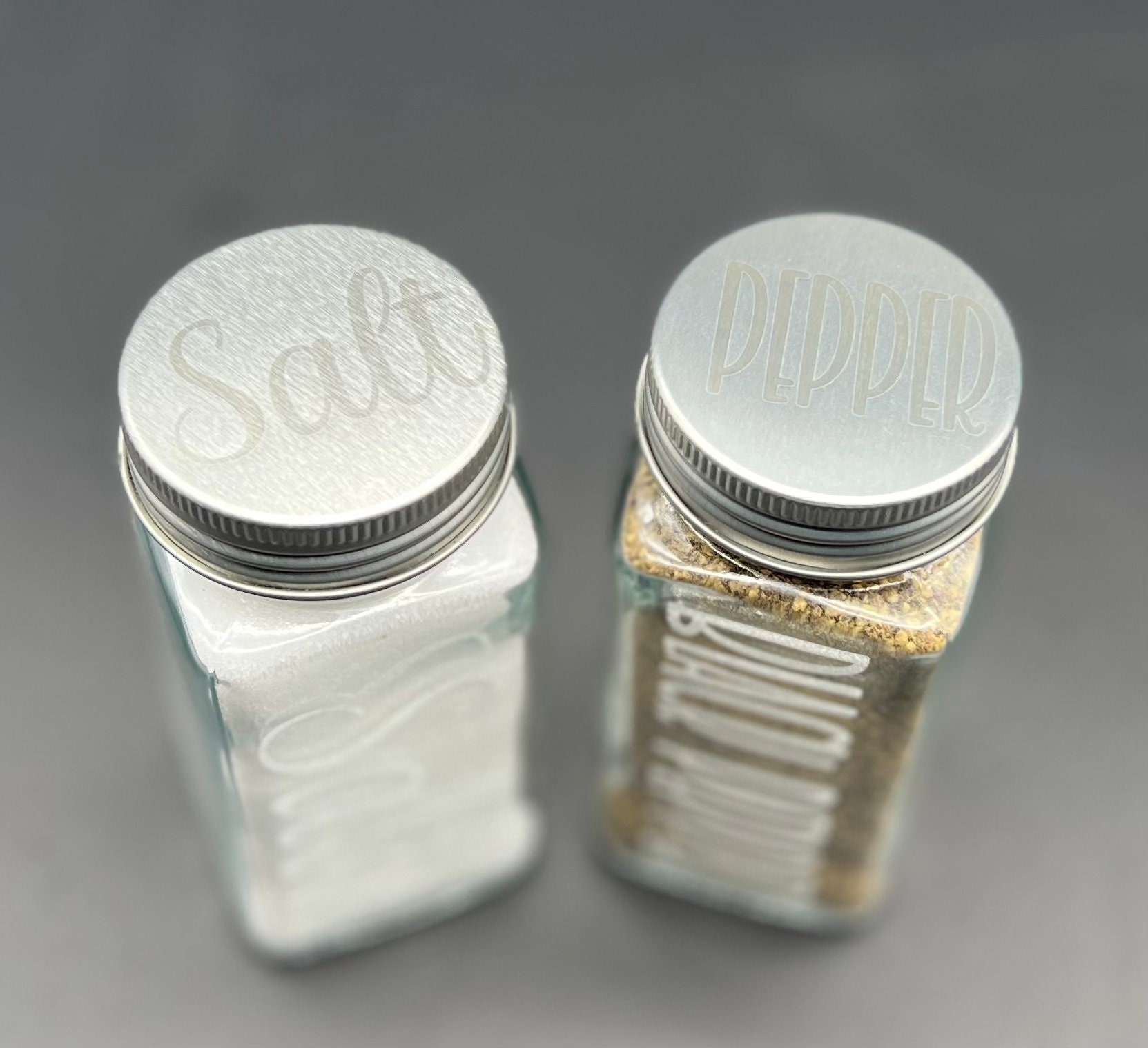 Custom Spice Jars Engraved Glass Jars Spice Organization - Etsy