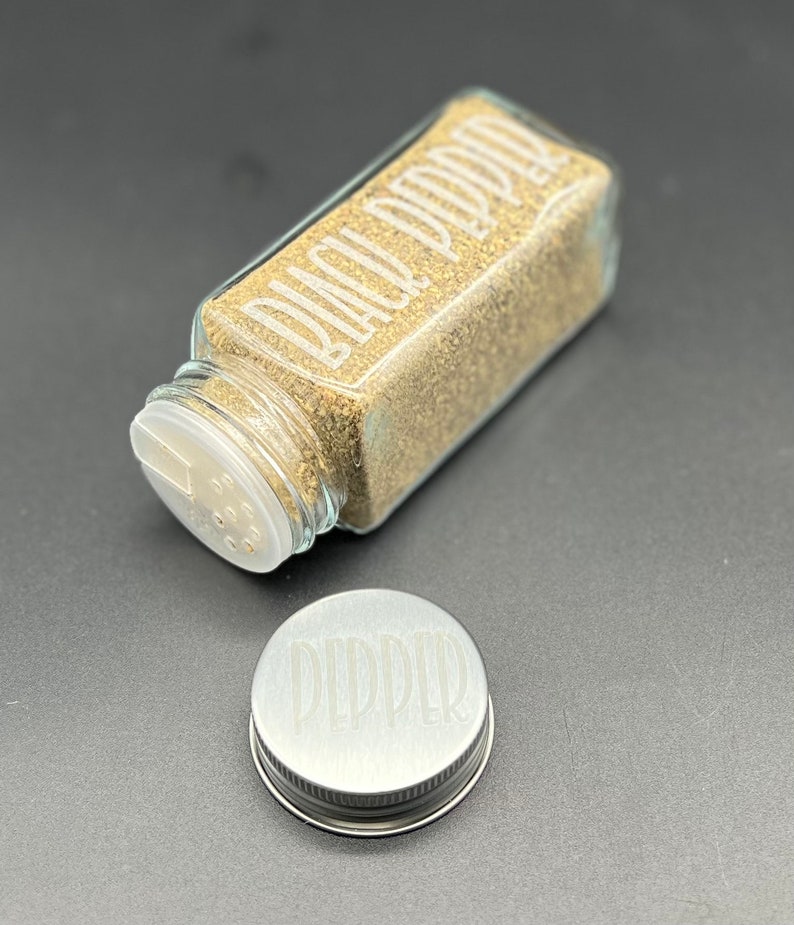 Custom Spice Jars Engraved Glass Jars Spice Organization - Etsy