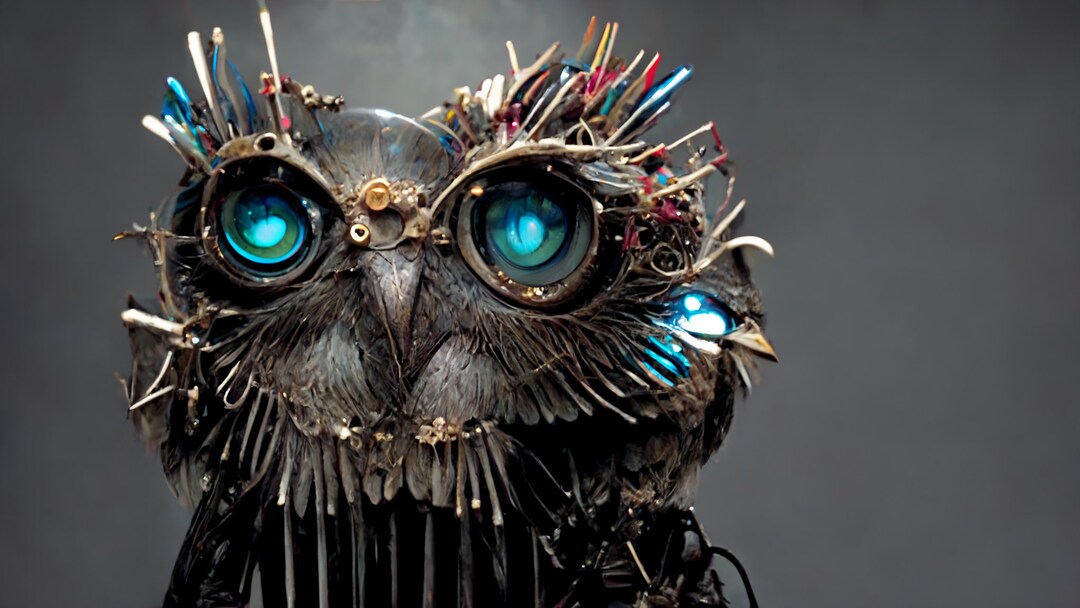 Mecha Owl, Wallpaper, Digital Art, Ai-generated, Art, Sofort Download ...