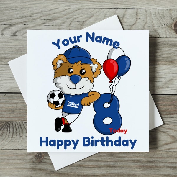Glasgow Rangers Birthday Card - Etsy UK