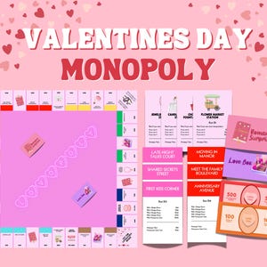 Lovopoly | Valentine's Day Monopoly | Valentine's Day Game | Galentine ...