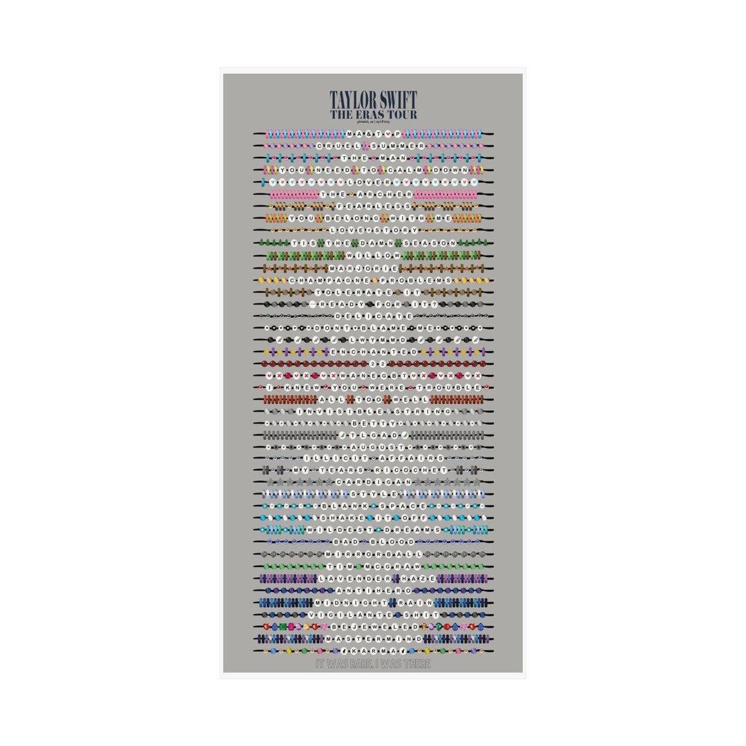 Era's Setlist Friendship Bracelet Poster DIGITAL DOWNLOAD - Etsy
