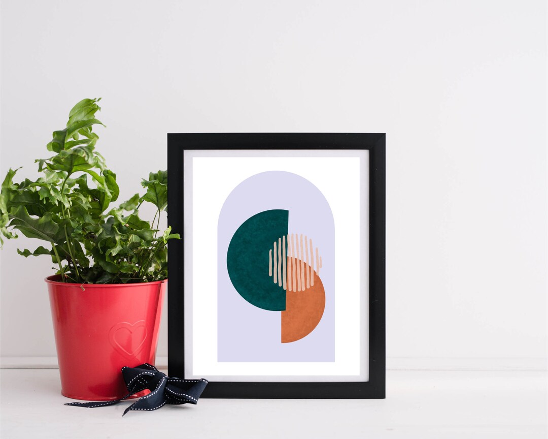 Contemporary Geo Abstract Wall Art - Digital Print - Etsy