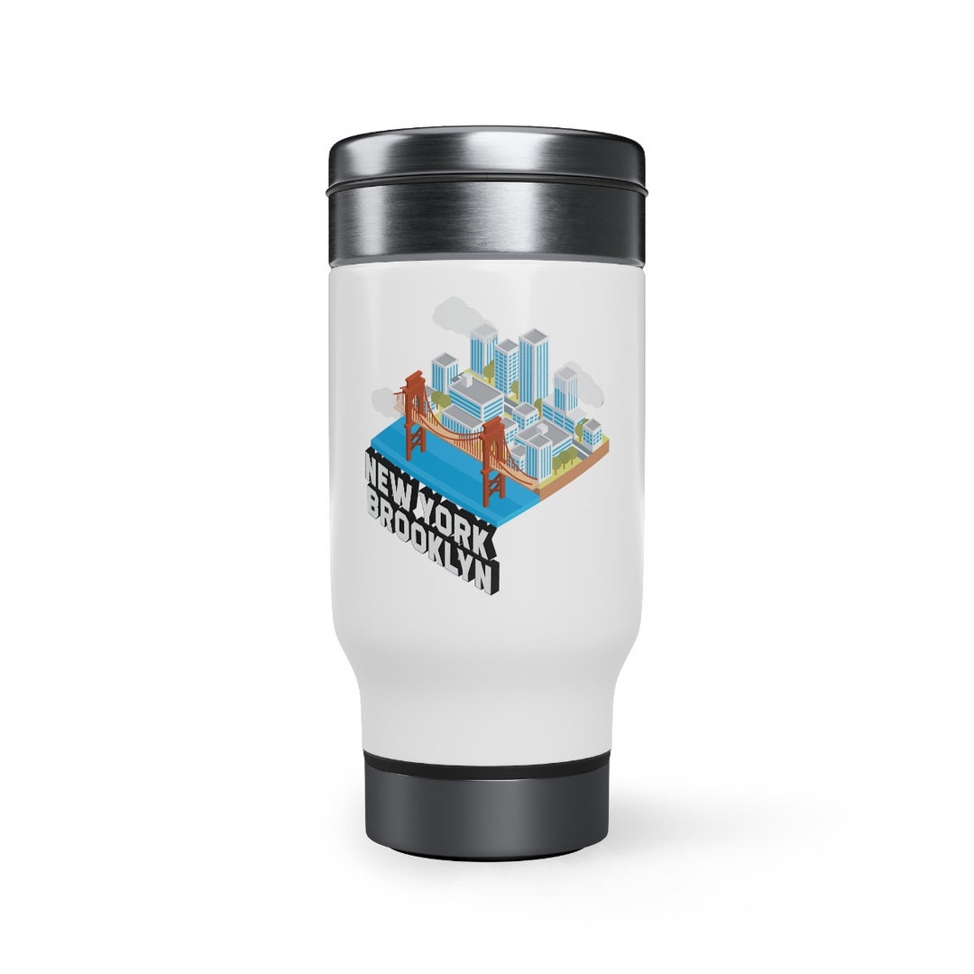 New York Brooklyn Isometric-stainless Steel Travel Mug With Handle ...