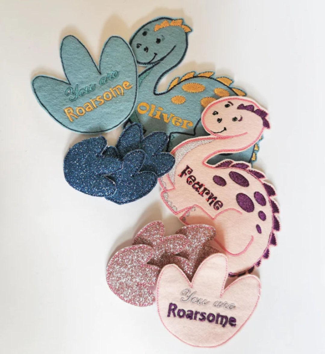 Dino Reward / Bow Holder Digital Embroidery File ITH - Etsy