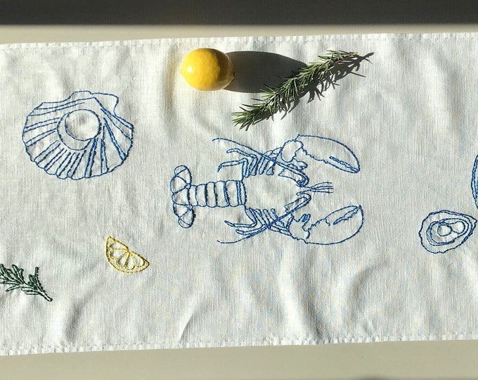 Hand-embroidered Natural Linen Tablecloth for 4 - Etsy