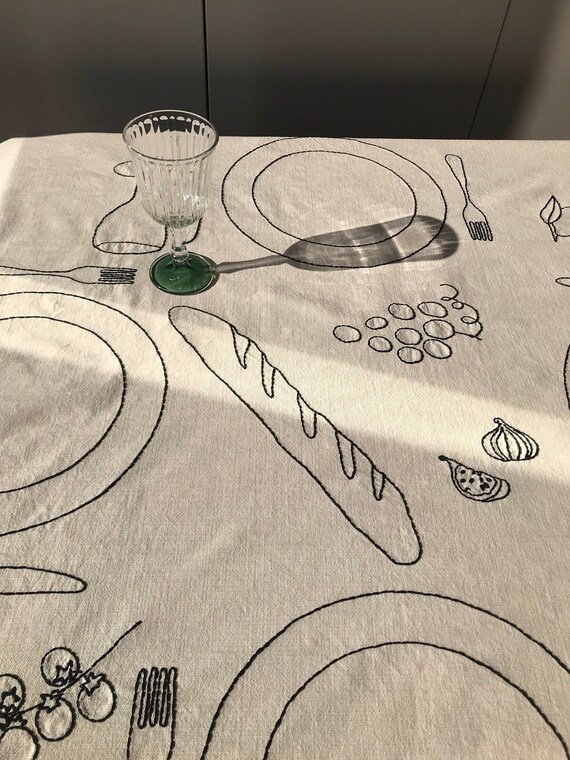 Plate On Tablecloth