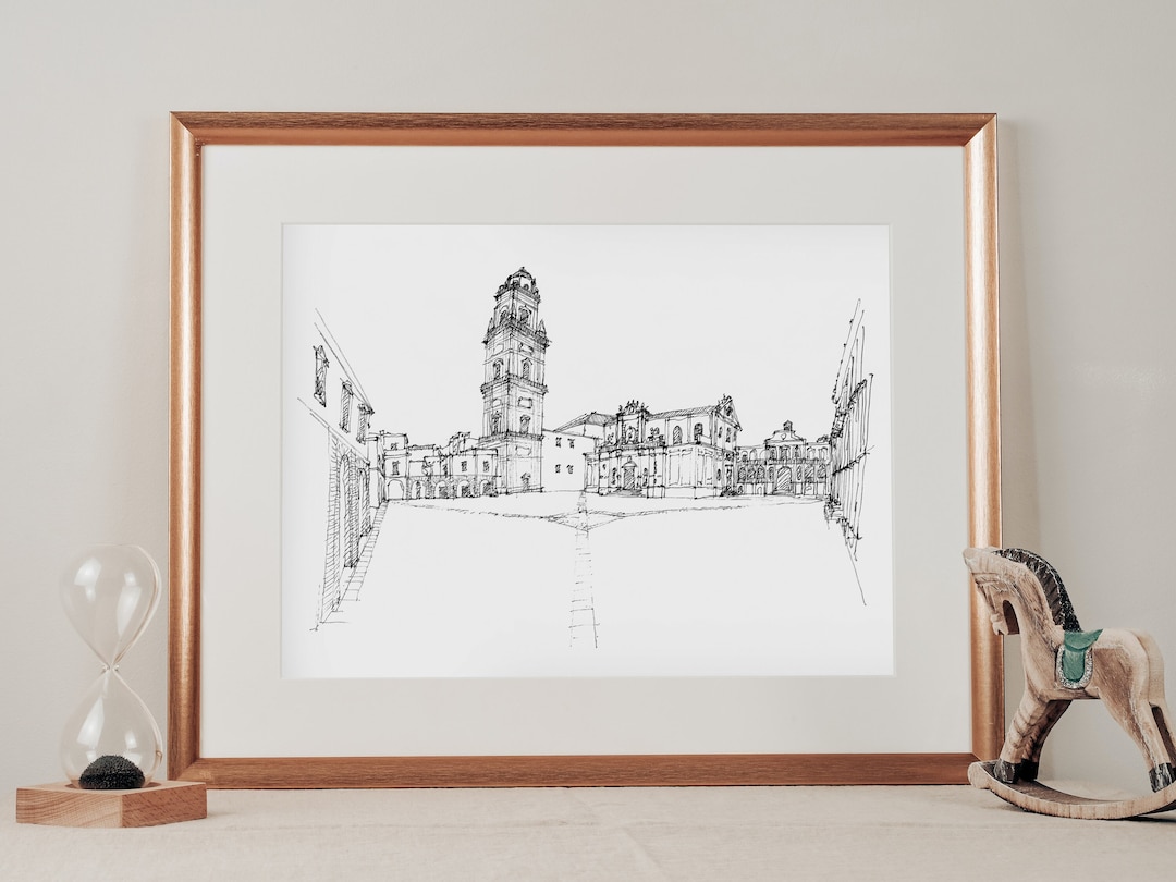 Piazza Del Duomo Lecce Art Print Lecce Wall Art Lecce Wall - Etsy