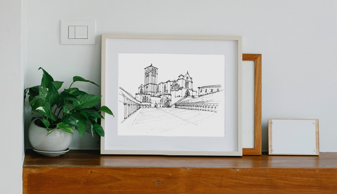 Basilica Di San Francesco Assisi Art Print Assisi Wall Art - Etsy