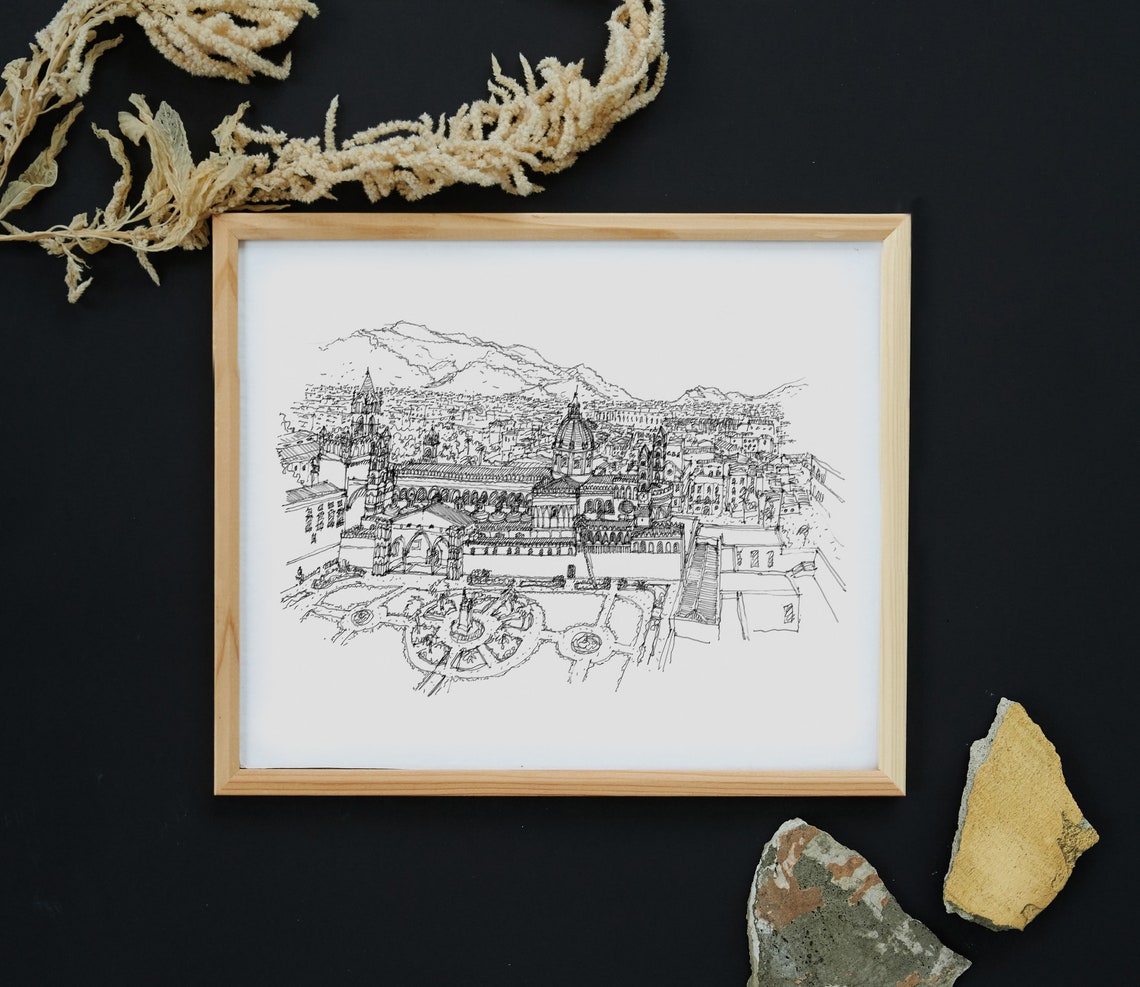 Cattedrale Palermo Art Print Palermo Wall Art Palermo Wall Decor Sicily ...