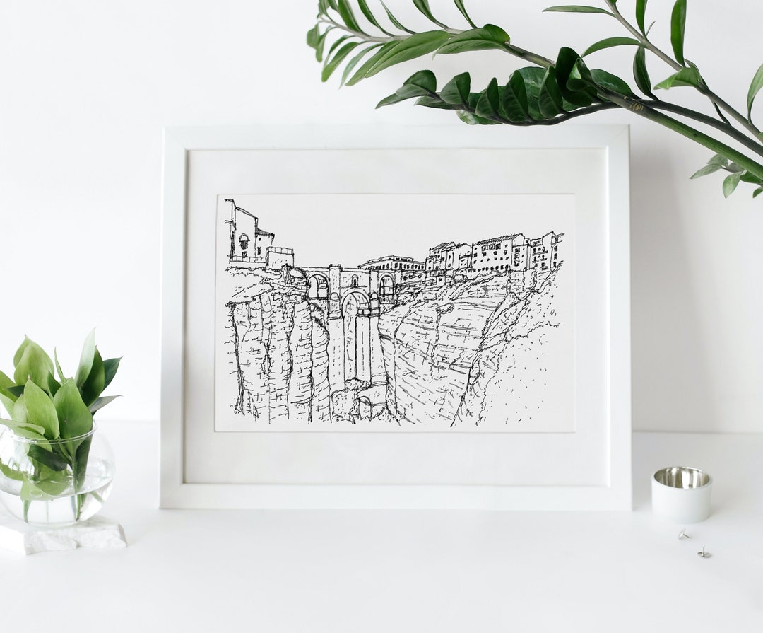 Puente Viejo Ronda Art Print Ronda Wall Art Ronda Wall Decor Andalusia ...