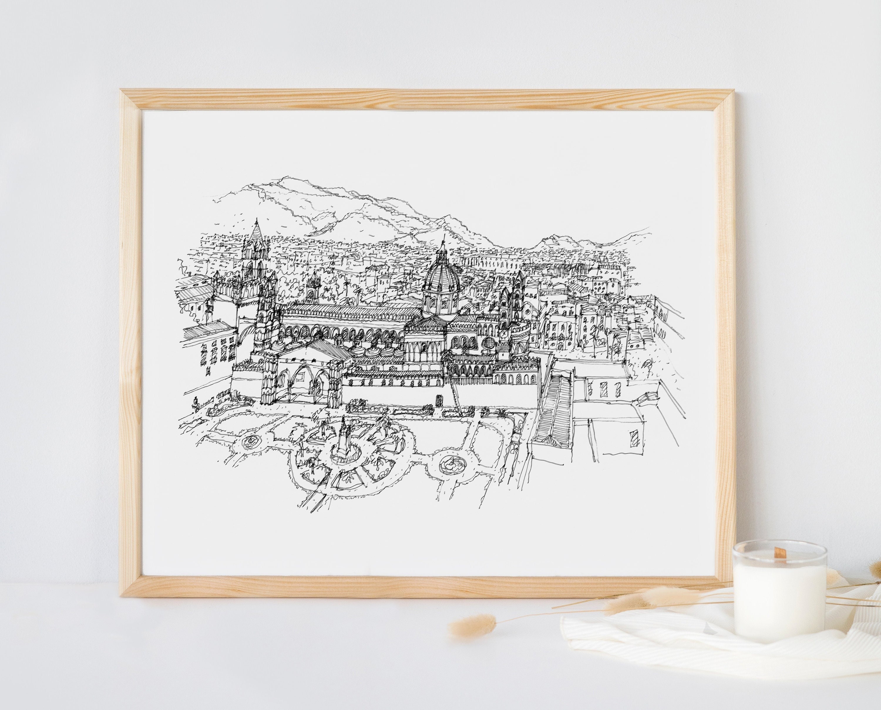 Cattedrale Palermo Art Print Palermo Wall Art Palermo Wall Decor Sicily ...