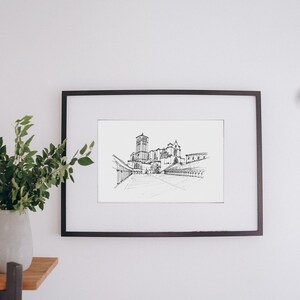 Basilica Di San Francesco Assisi Art Print Assisi Wall Art Assisi Wall ...