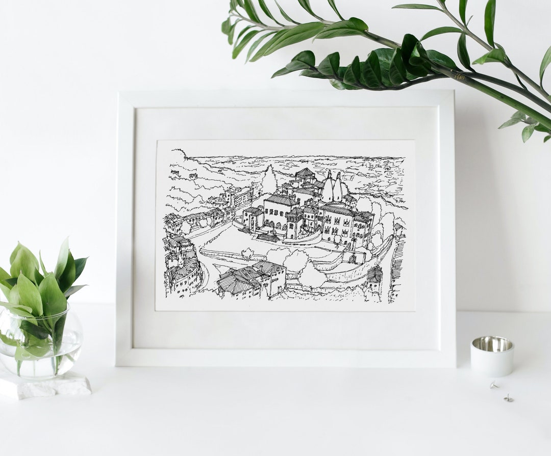 Palacio Nacional De Sintra Art Print Sintra Wall Art Lisbon Decor ...