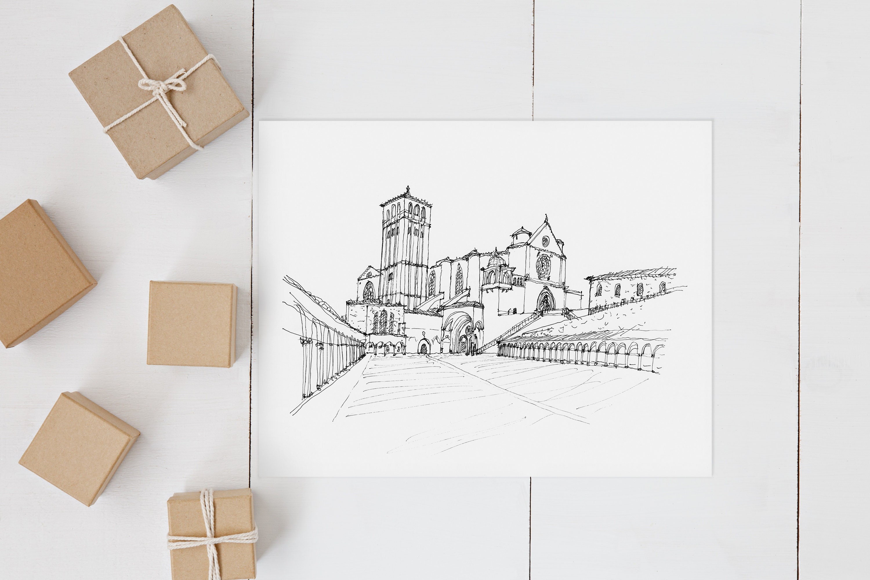 Basilica Di San Francesco Assisi Art Print Assisi Wall Art Assisi Wall ...