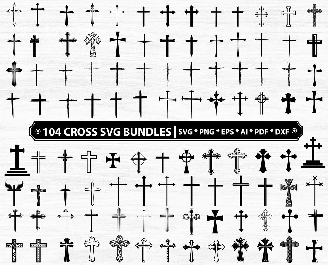 Cross Svg, Cross Svg Bundle, Cross Png, Grunge Cross Svg, Jesus Cross ...