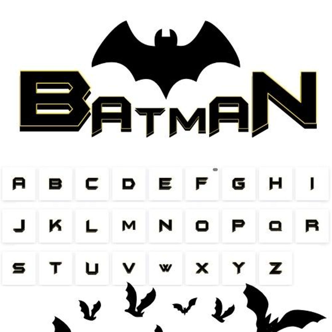 Bat Style Alphabet Font, Superhero Alphabet Printable Letters ...