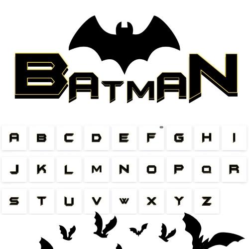 Bat Style Alphabet Font, Superhero Alphabet Printable Letters ...