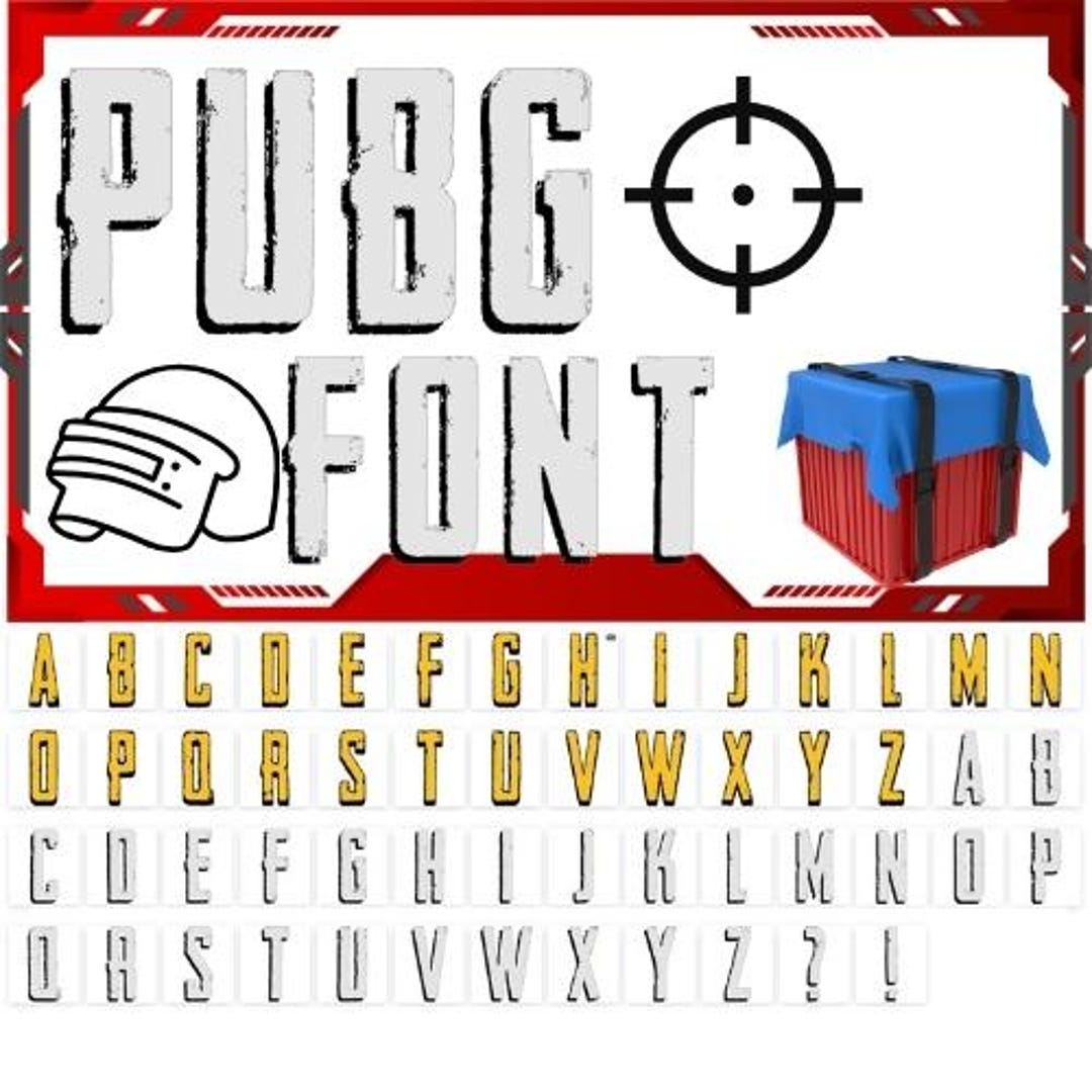 Pubg Alphabet Svg, Pubg Gaming Font Svg, Pubg Gaming Alphabet Png ...