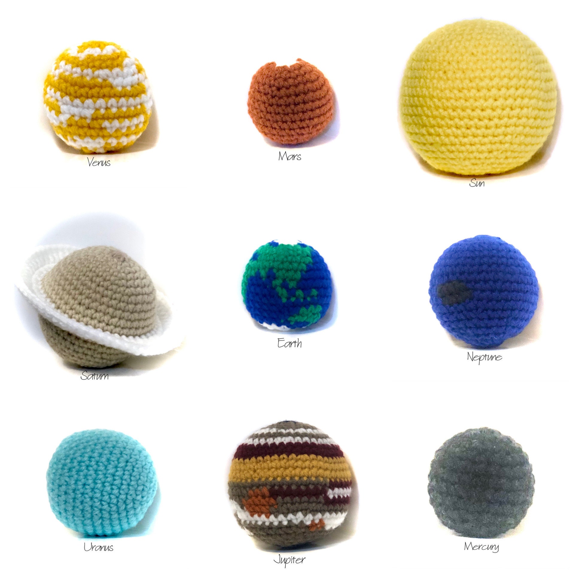 Crochet Patterns Sun and Planets - Etsy