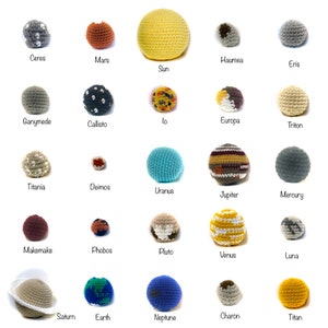 Crochet Patterns Solar System Advent Calendar - Etsy